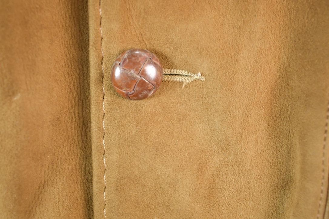 Vintage 1960s Leather Suede Western Style Button Up Long Jacket Made I ...